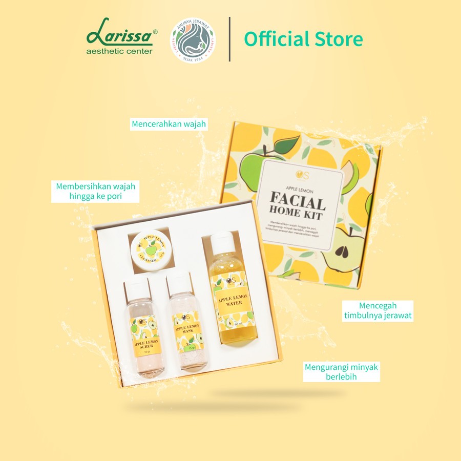 Jual Larissa Apple Lemon Facial Home Kit- Kit Treatment Facial Dirumah ...