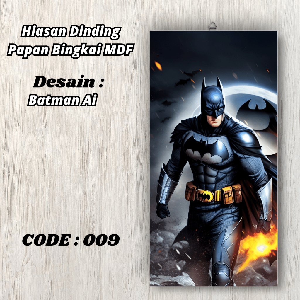 Jual Hiasan Dinding Bingkai MDF tema Batman dekorasi dinding ruang tamu ...