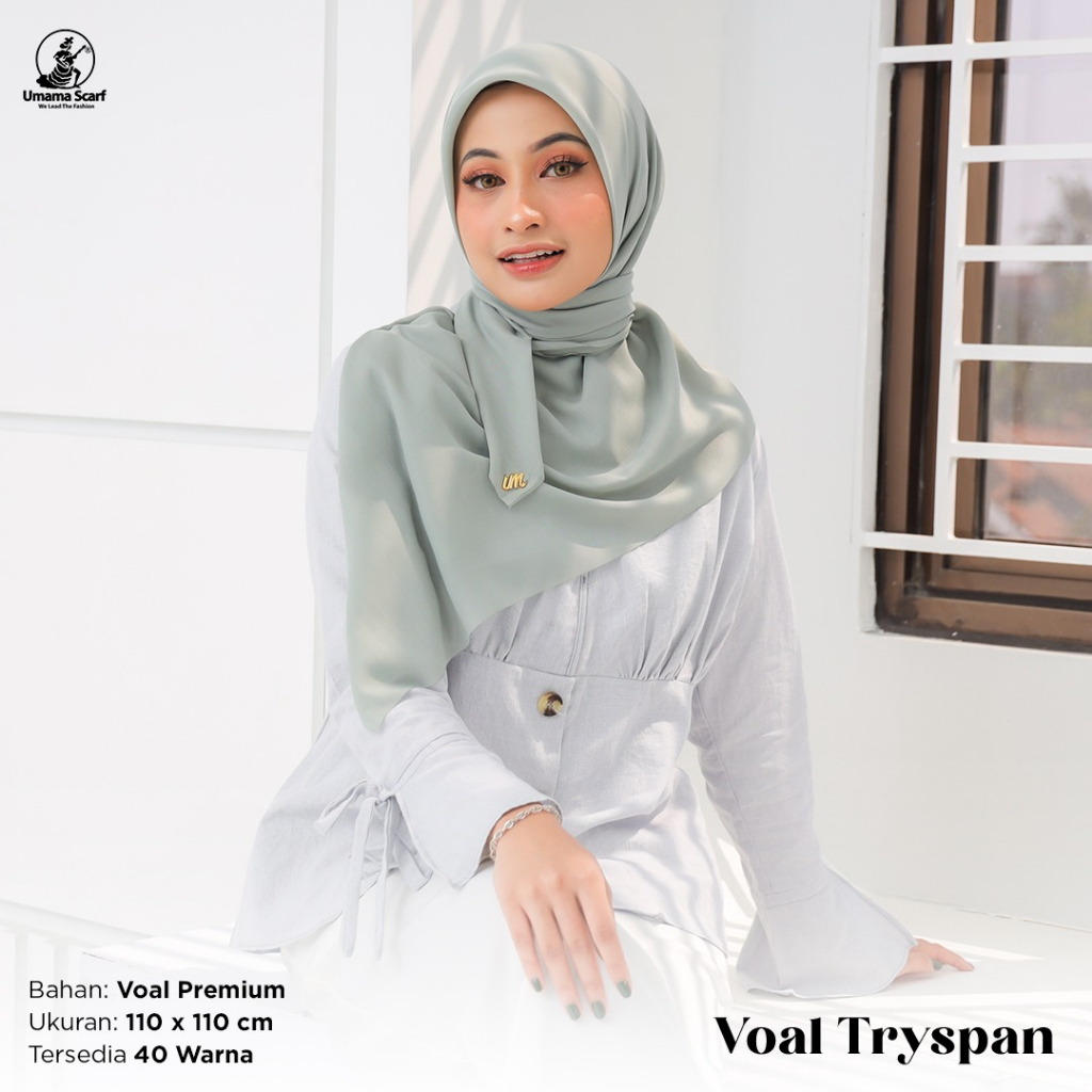 Jual Hijab Segi Empat Voal Tryspan Polos Umama Scarf Plain Icon Logo Metal Laser Cut | Shopee ...