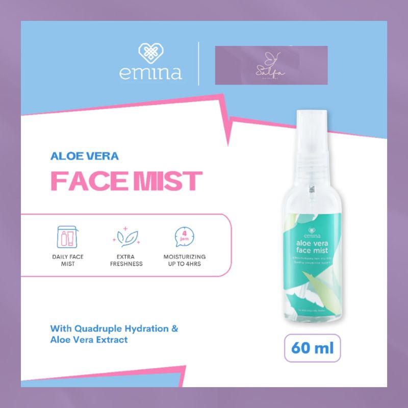 Jual EMINA Aloevera Face Mist Spray 60ml | Shopee Indonesia