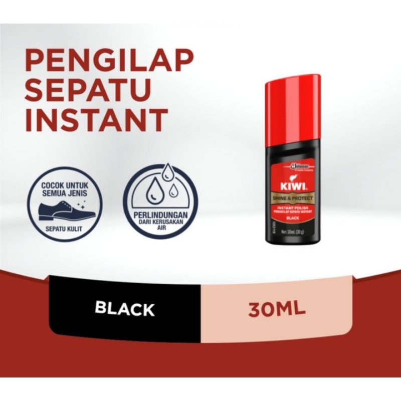 Jual KIWI SEMIR SEPATU SHINE & PROTEC BLACK 30ML ORIGINAL | Shopee ...