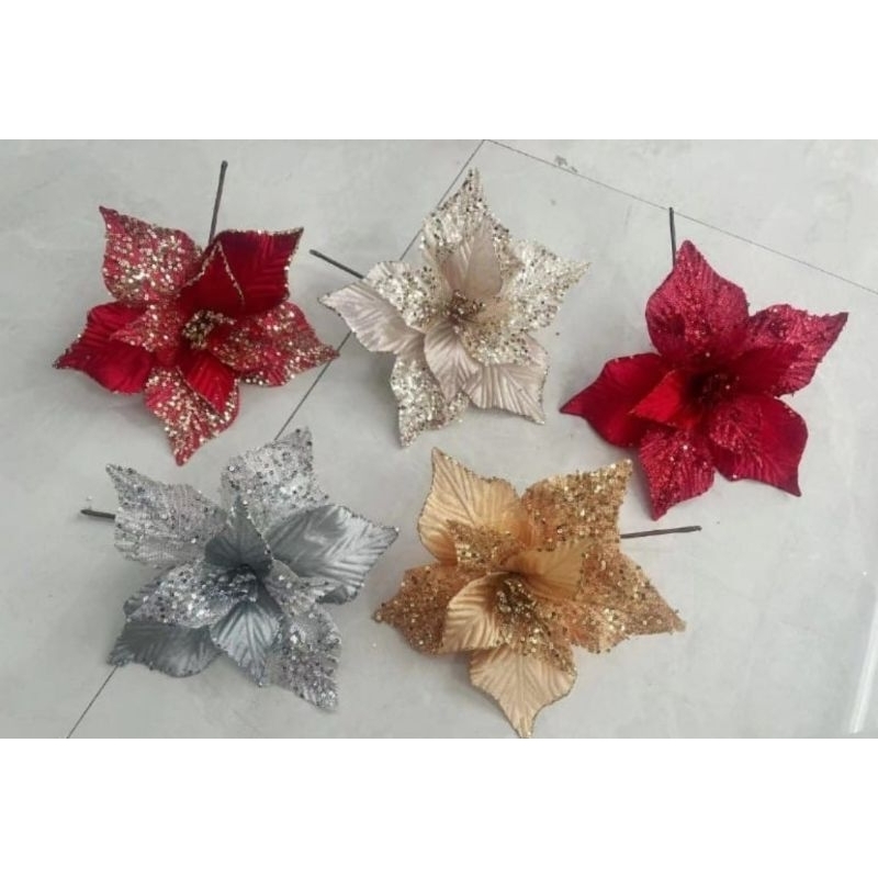 Jual bunga posentia premium /bunga katsuba/bunga natal | Shopee Indonesia