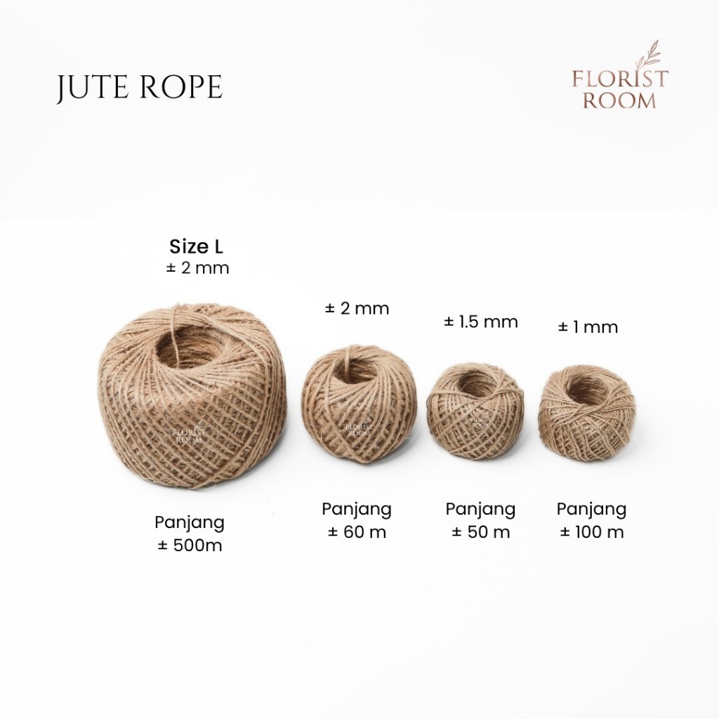 Jual Jute Rope - Tali Goni - Natural Rope - DIY - Tali Ikat Bouquet ...