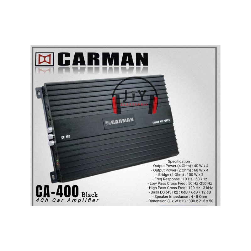 Jual Power Amplifier Mobil 4 channel Carman CA-400 CA 400 CA400 | Shopee Indonesia