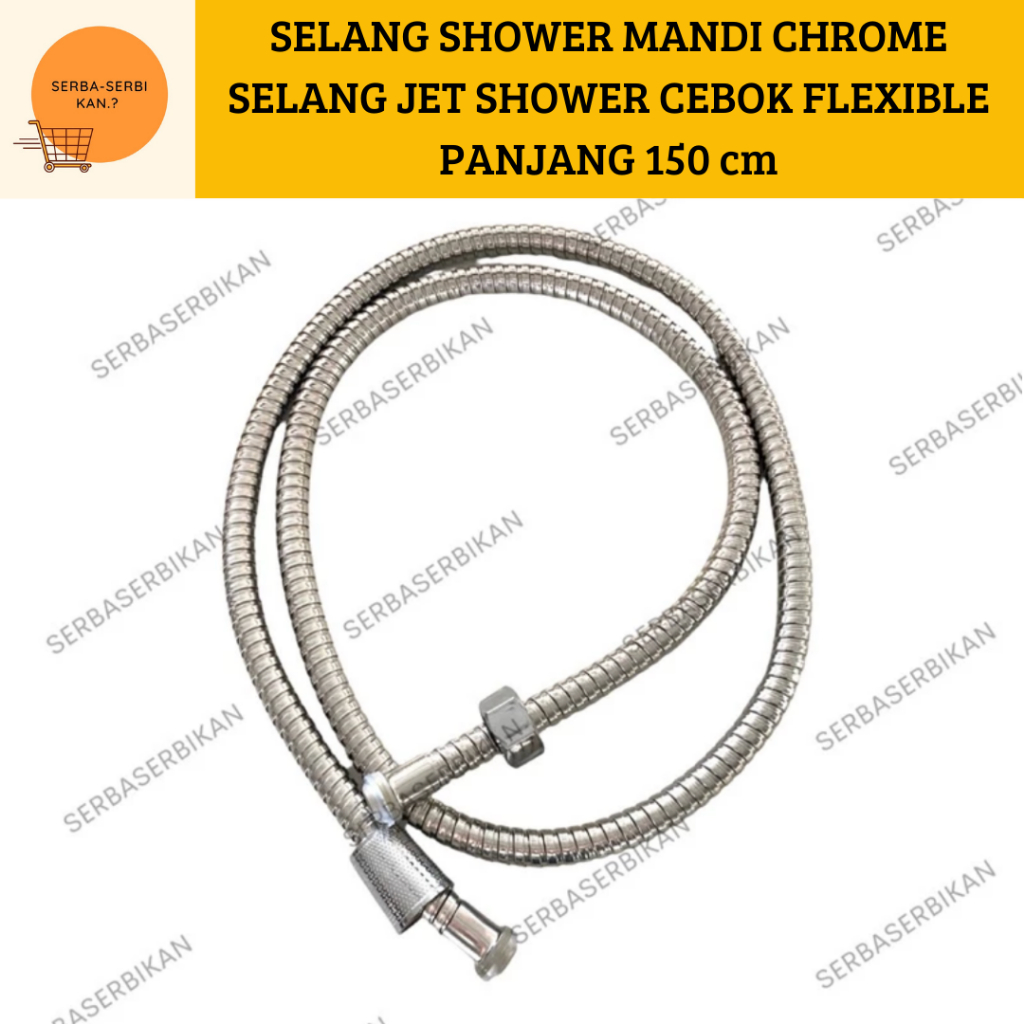 Jual SELANG SHOWER MANDI FLEXIBLE JET SHOWER BIDET TOILET STAINLESS ...