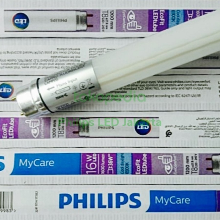 Jual Ready Lampu TL Neon LED Tube T8 Ecofit My Care 16W Watt 120CM Philips | Shopee Indonesia