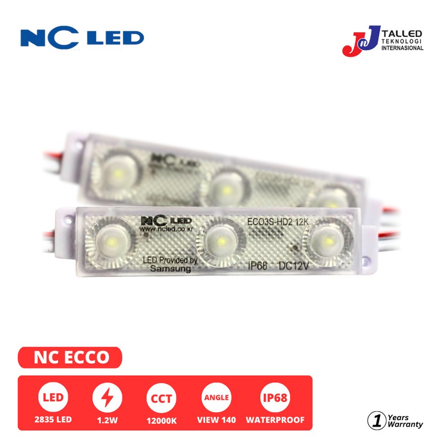 Jual LAMPU MODUL LED 3 MATA NC ECO 2835 DOVE VIEW ANGLE WARNA PUTIH ...