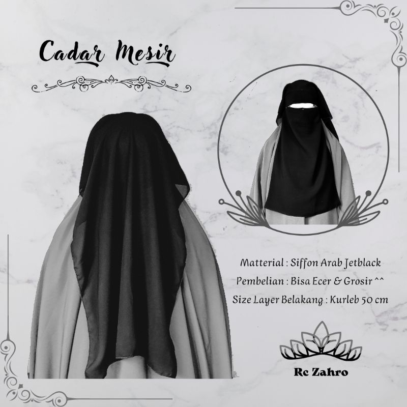 Jual Cadar Mesir Niqab Mesir Siffon Arab | Shopee Indonesia