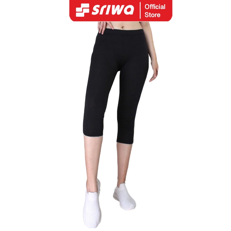 Jual SRIWA Celana Legging Pendek Wanita Bahan Rayon Kaos Dibawah Lutut CL05 | Shopee Indonesia