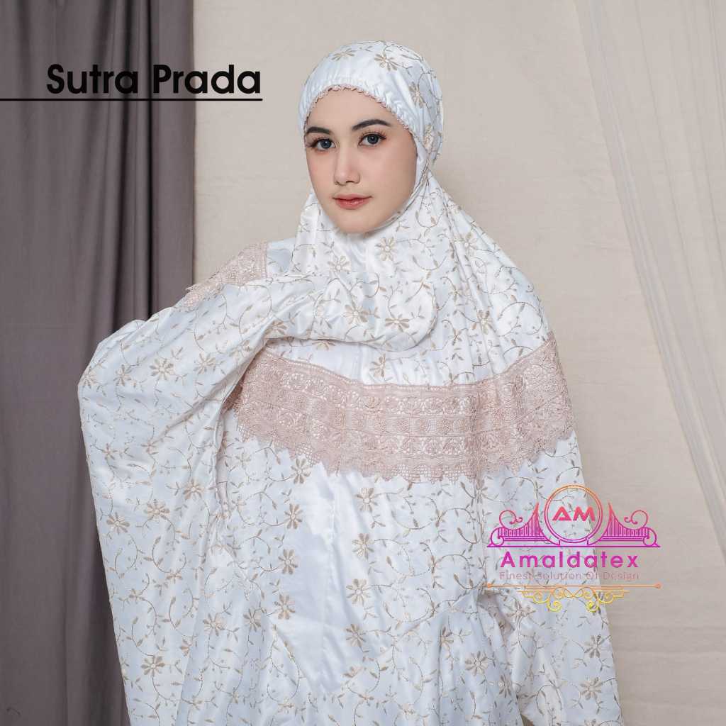 Jual Mukena Terusan Dewasa Aisyah Series Sutra Prada Premium Elegan | Shopee Indonesia