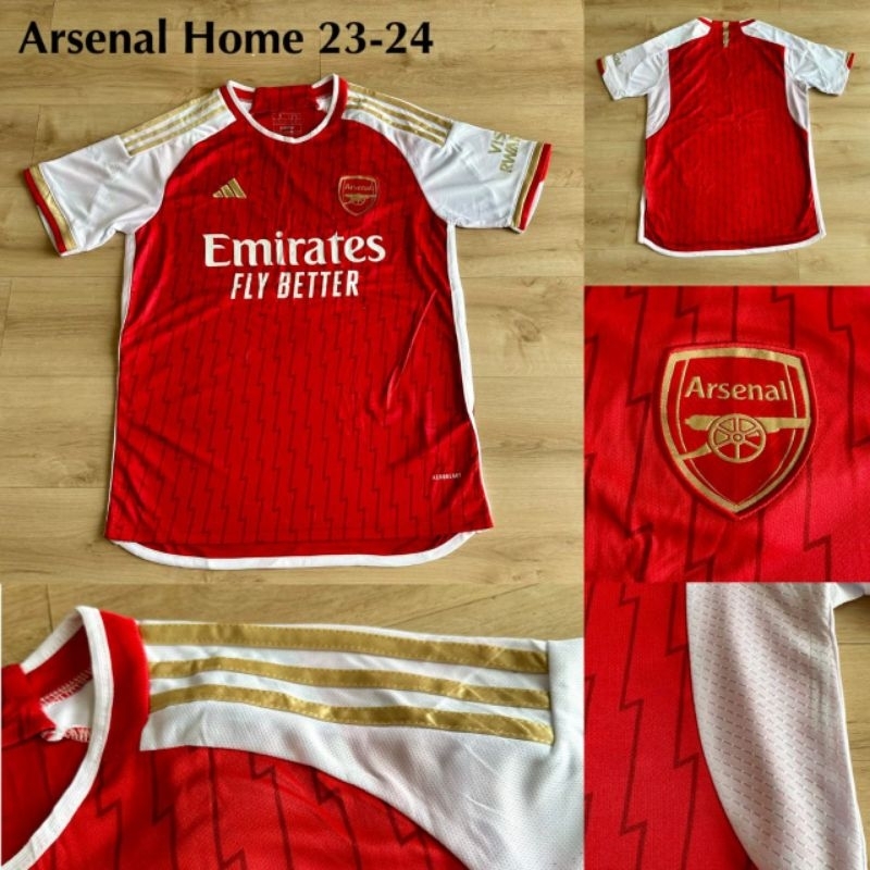 Jual Baju Bola Jersey Arsenal Home / Away 2023/24 Murah Bisa Sablon ...