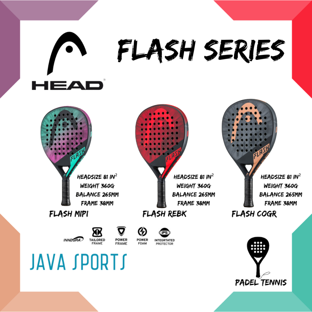 Jual Raket Padel Tenis Head Flash Series Racket Original | 81 in² ...