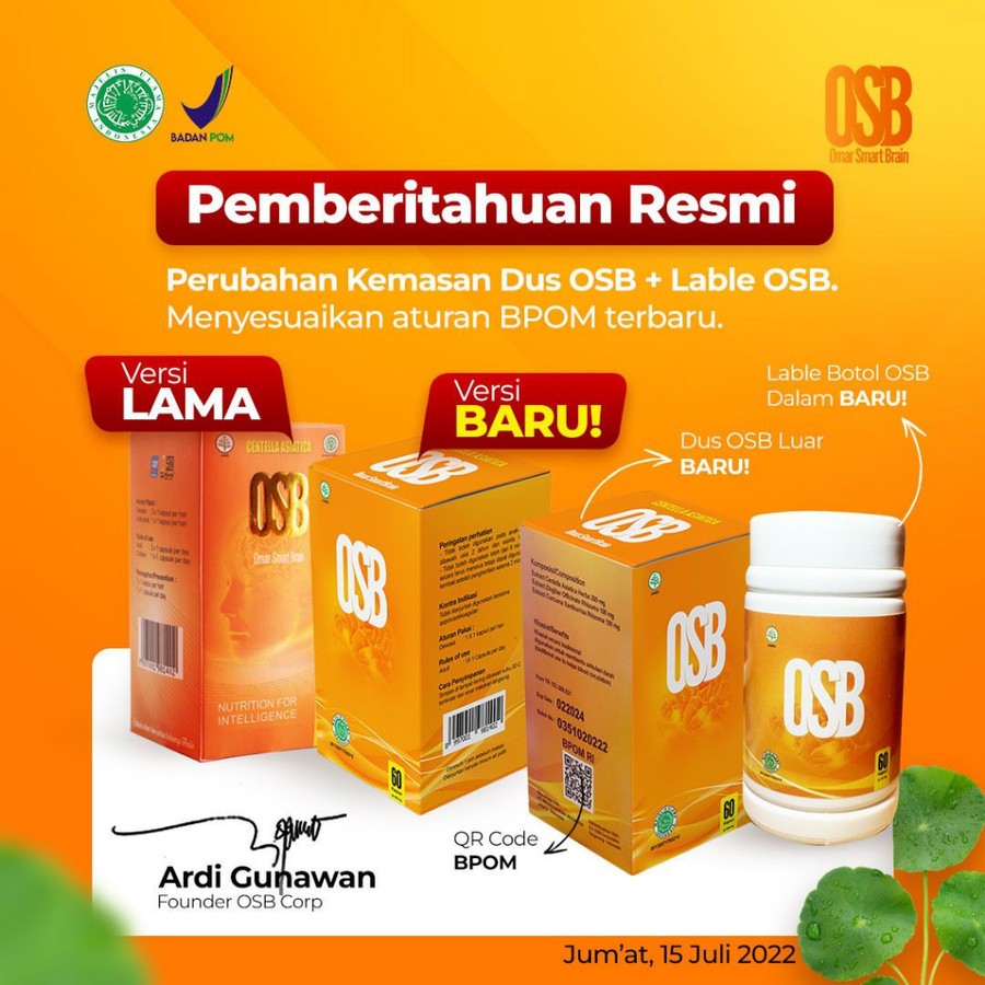 Jual PROMO OSB KAPSUL 100% ORIGINAL - Vitamin Otak Anak & Dewasa ...
