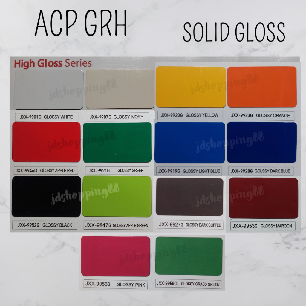 Jual ACP 3MM GRH SOLID GLOSSY SERIES - ALUMINIUM COMPOSITE PANEL - LUAR ...