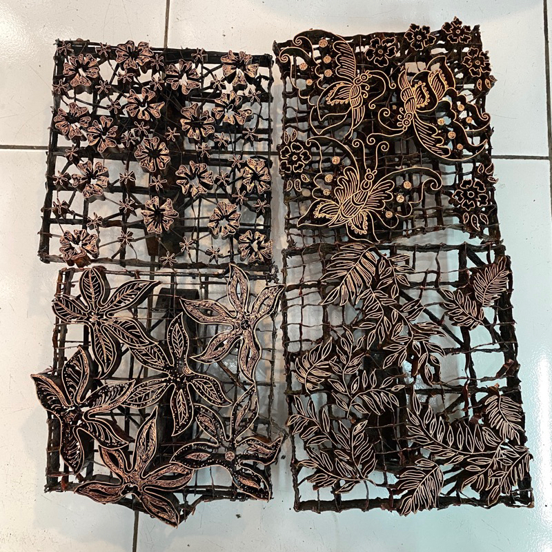 Jual alat cap batik canting motif kupu daun bunga dekorasi rumah ...