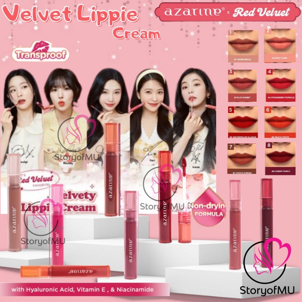 Jual AZARINE Velvety Lippie Cream 3.2 ml - Lightweight Lip Velvet Lip ...