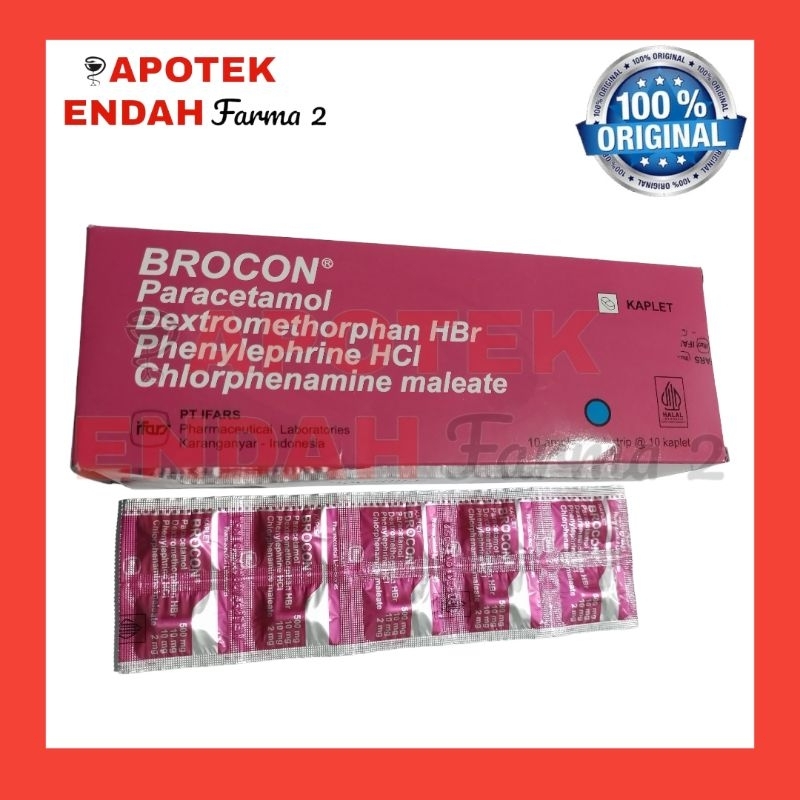 Jual BROCON TABLET PERBOX untuk demam batuk pilek | Shopee Indonesia