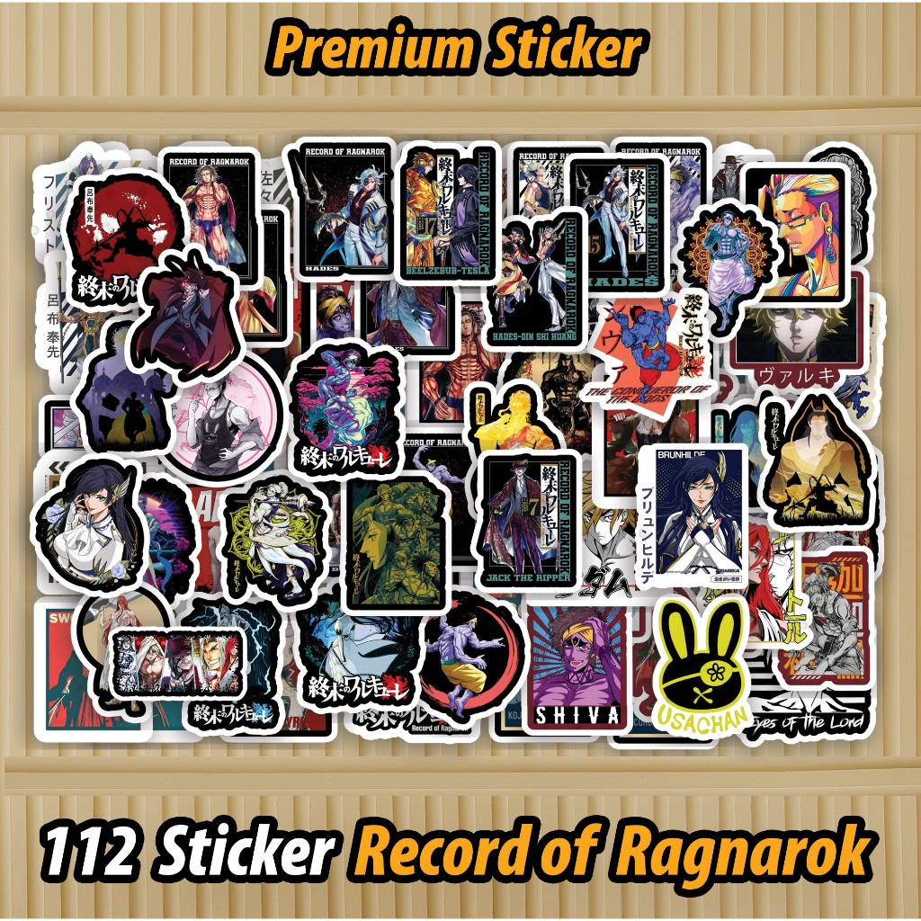 Jual 112 PCS Sticker Record Of Ragnarok - Sticker Anime Shuumatsu no ...