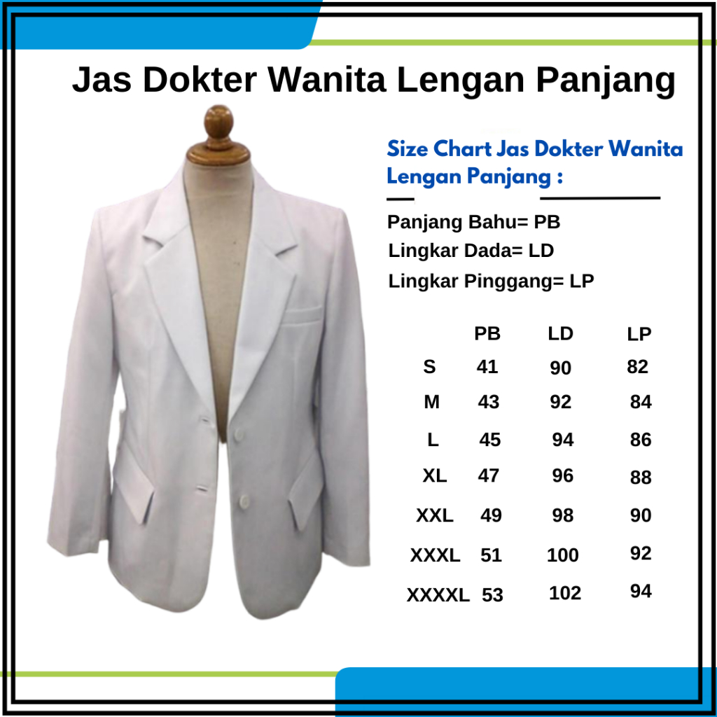 Jual Dua Saudara Jas Dokter Wanita Lengan Panjang / Sneli Snelli ...