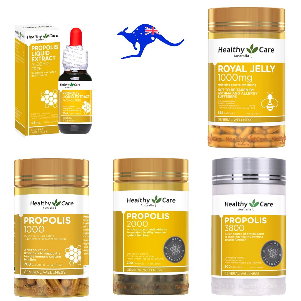 Jual Healthy Care Propolis 1000 2000 3800 mg 200 Capsules 1000mg 2000mg ...