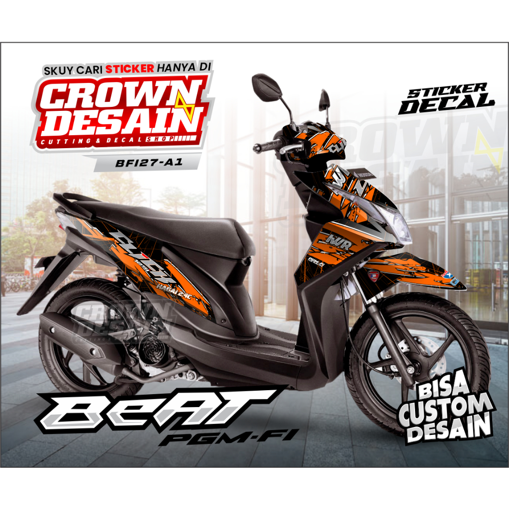 Jual Sticker Decal Honda BEAT PGM-FI Full Body - Decal Fullbody Beat ...