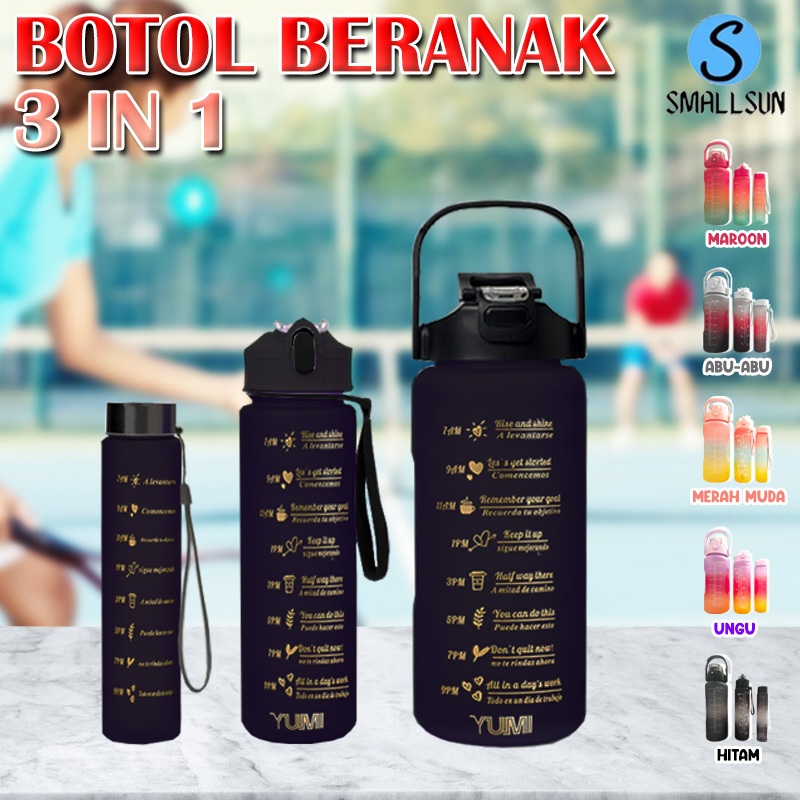 Jual (SS) Botol Viral Gradasi Warna 3in1 Best Quality 1 Set 2Liter ...