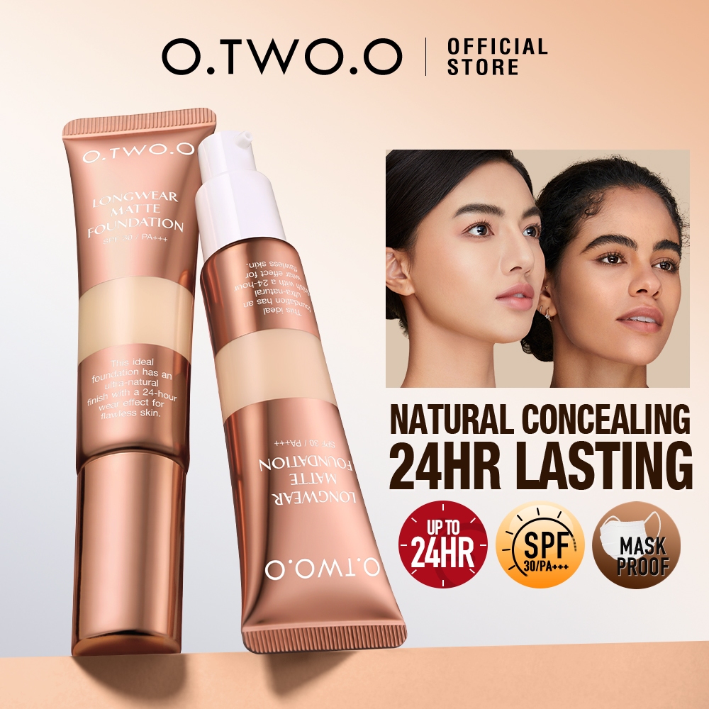 Jual O.TWO.O Matte Cover Liquid Foundation SPF30/PA+++ Natural 4 Tones ...