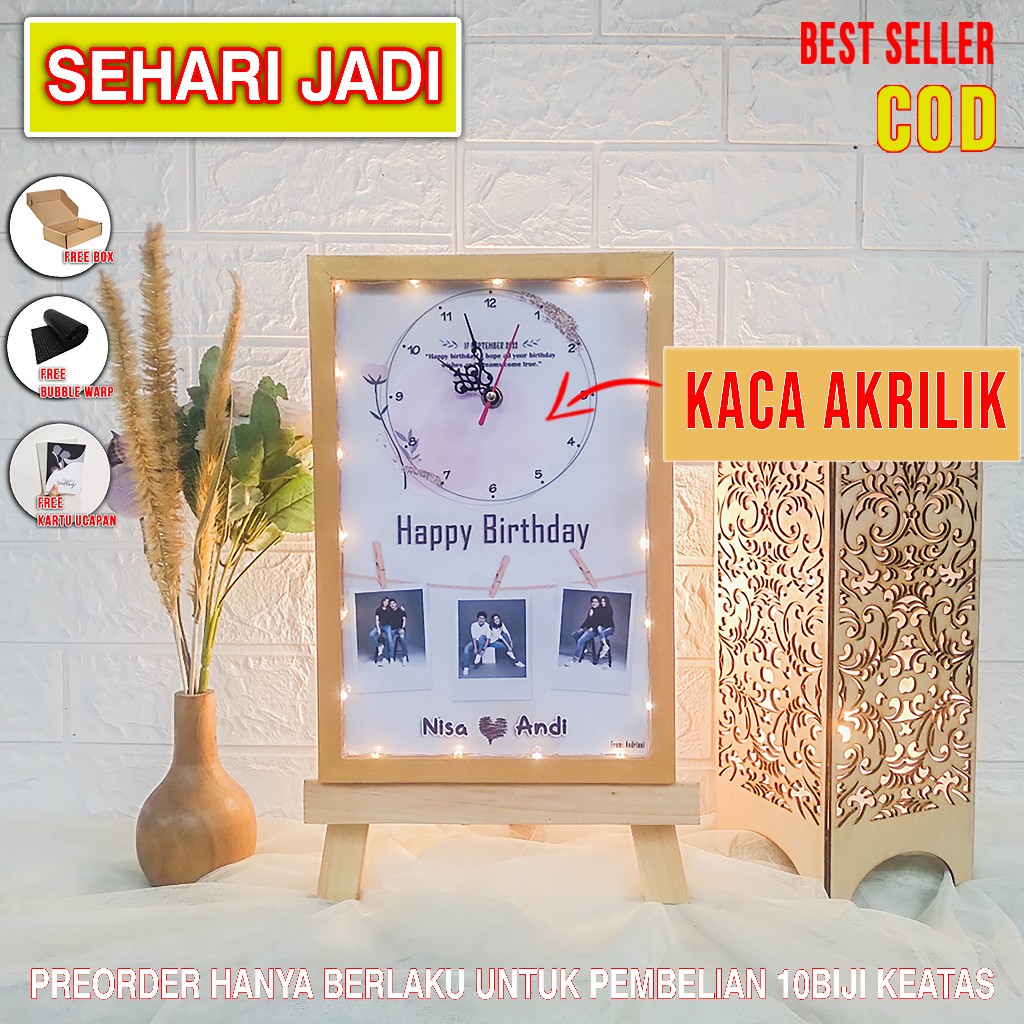 Jual JAM DINDING CUSTOM UNIK KADO PERNIKAHAN KADO WEDDING ULANG TAHUN ...