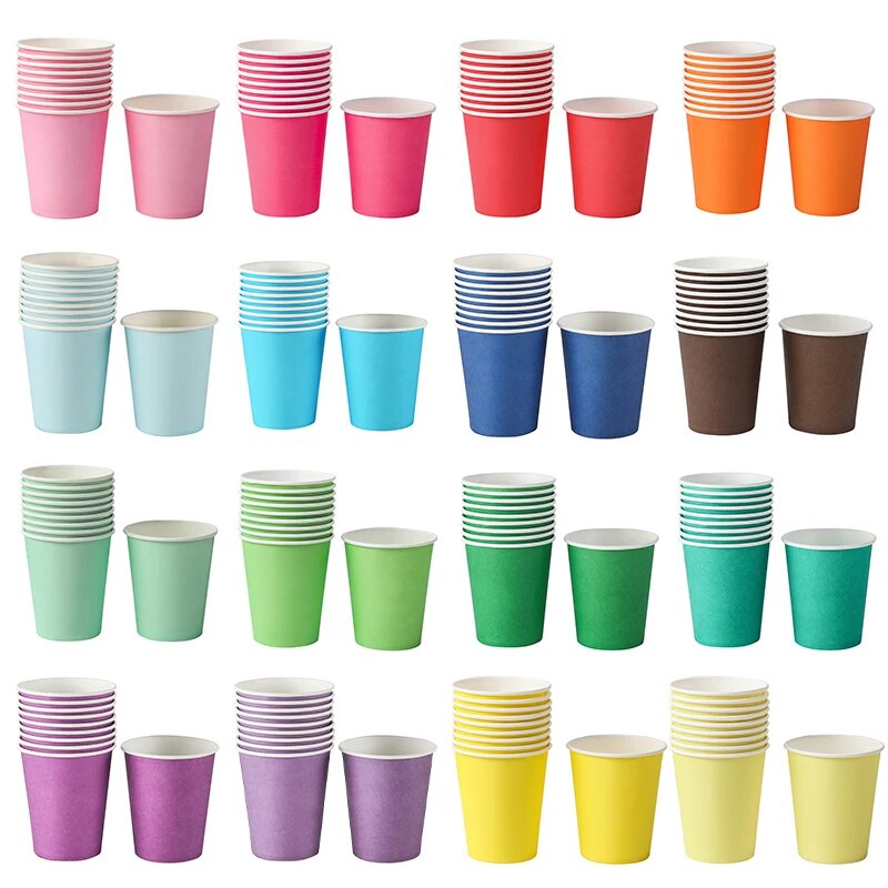 Jual [10 Pcs] Gelas Kertas Polos / Paper Cup / Gelas Ulang Tahun Polos ...