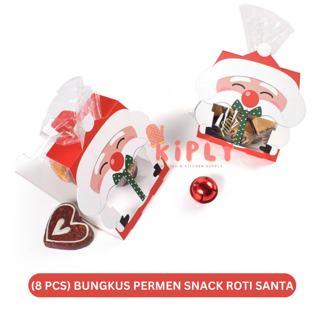 Jual (8 PCS) Bungkus Permen Snack Roti Santa/Bingkisan Makanan Unik ...