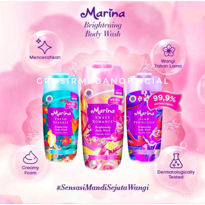 Jual MARINA SABUN MANDI MENCERAHKAN KULIT - BRIGHTENING BODY WASH 95 ML ...