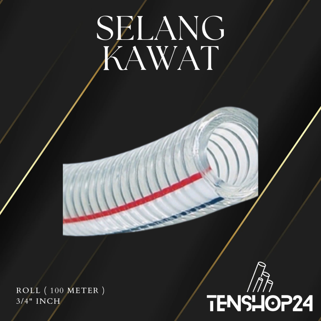 Jual Selang Kawat 3/4" Inch 100 Meter/Roll Spring Hose | Shopee Indonesia
