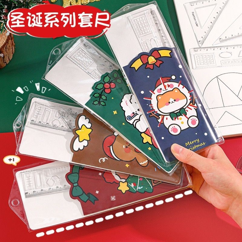 Jual DY PACK PENGGARIS PLASTIK 1 SET 4IN1 RULER SET STATIONERY ...