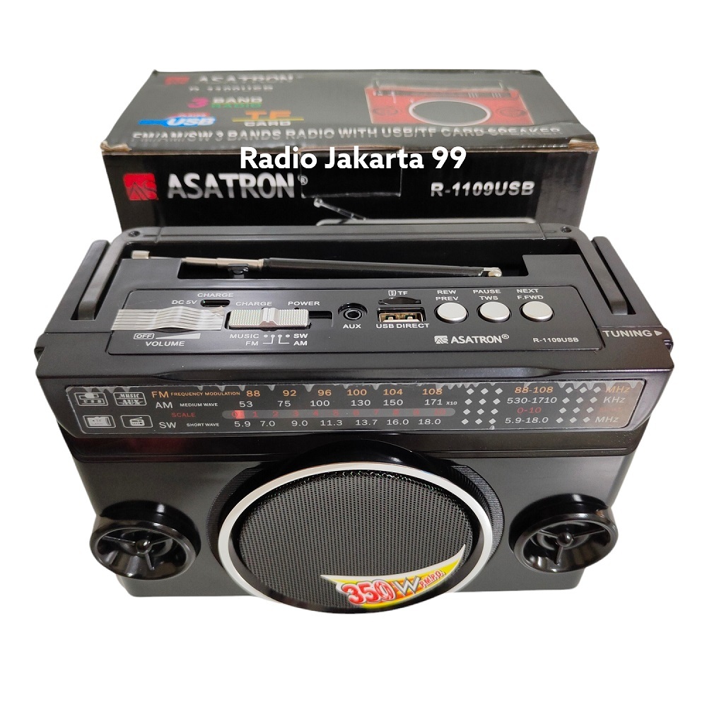 Jual Radio Portable Bluetooth Asatron R-1109 Usb Fm Am Sw 3 Bands Radio ...