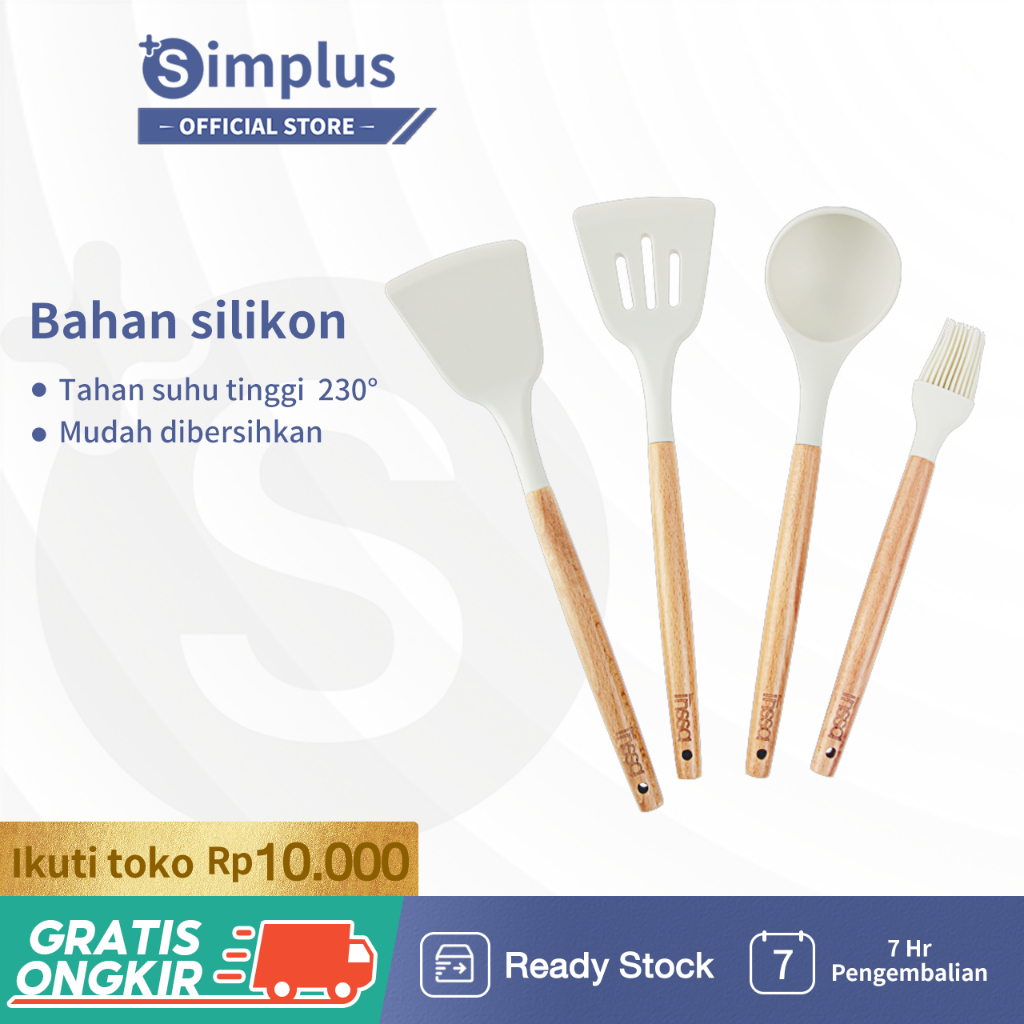 Jual Simplus Alat Masak Spatula Sutil Silikon Food Grade Tahan Panas ...