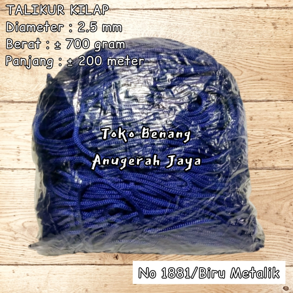 Jual Tali Kur Kilap Biru no 1881 | Shopee Indonesia