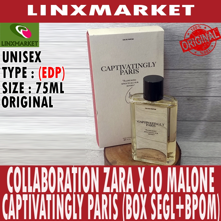 Jual COLLABORATION ZARA X JO MALONE CAPTIVATINGLY PARIS EDP FOR UNISEX 75ML | Shopee Indonesia