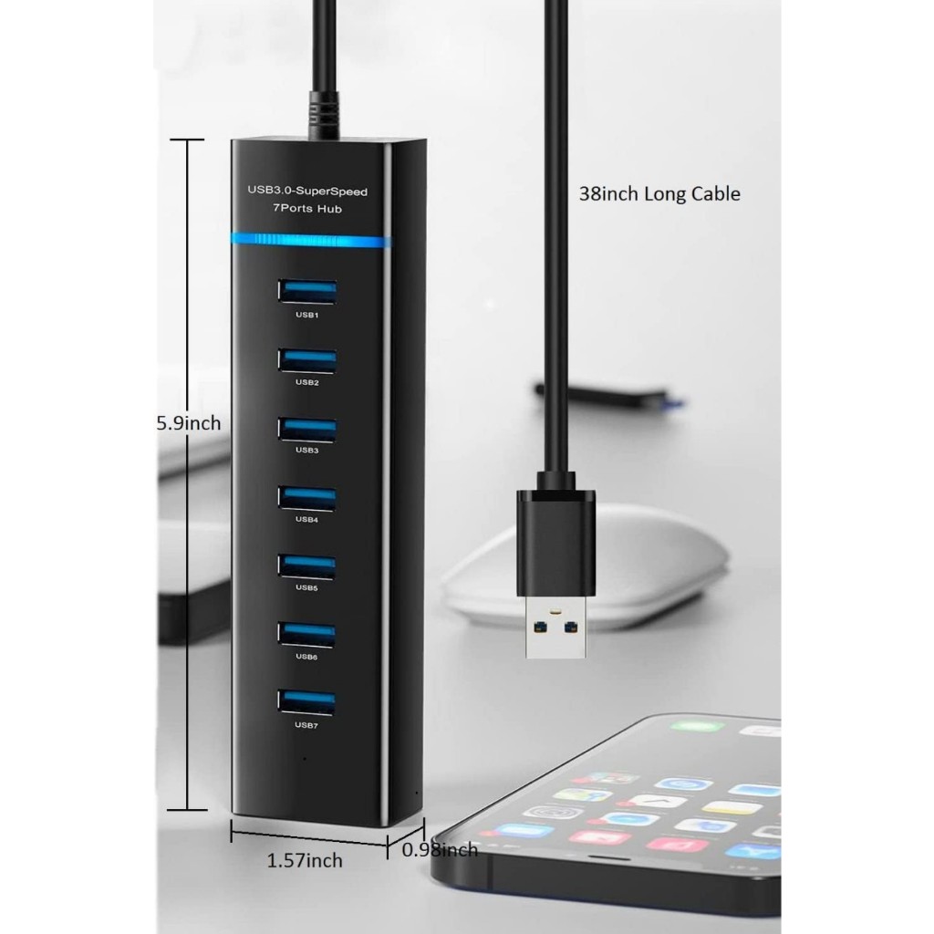 Jual USB 3.0 HUB 4 PORT / USB 3.0 HUB 7 PORT / USB 3.0 HUB HIGH SPEED 1 ...