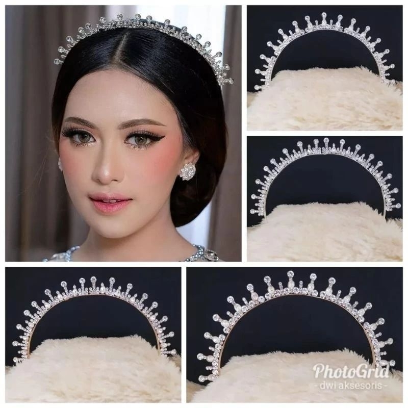 Jual mahkota pengantin tiara viral pendamping pengantin domas | Shopee ...