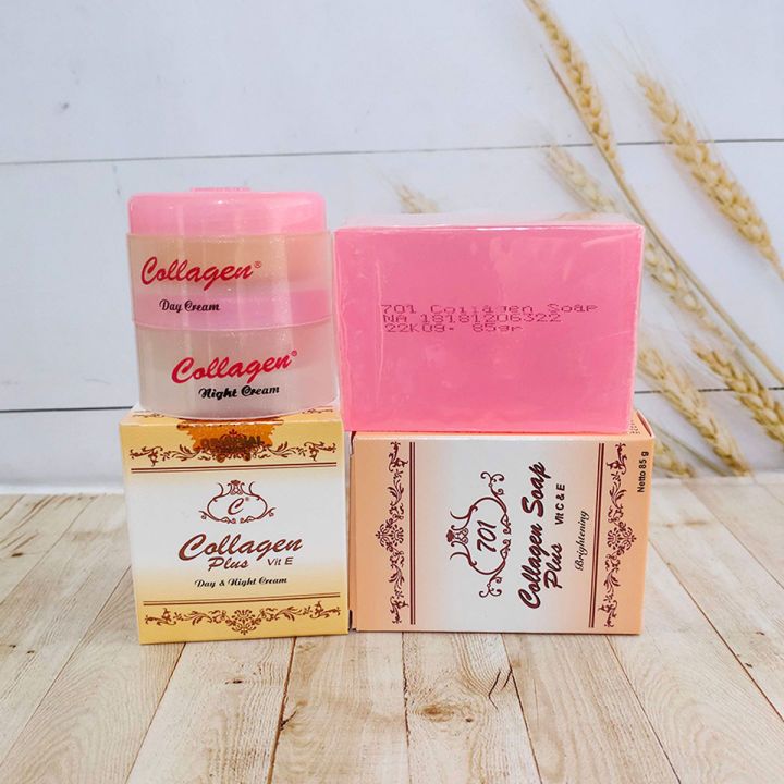 Jual Paket Cream Collagen Plus - Krim Siang dan Malam + Sabun Collagen ...
