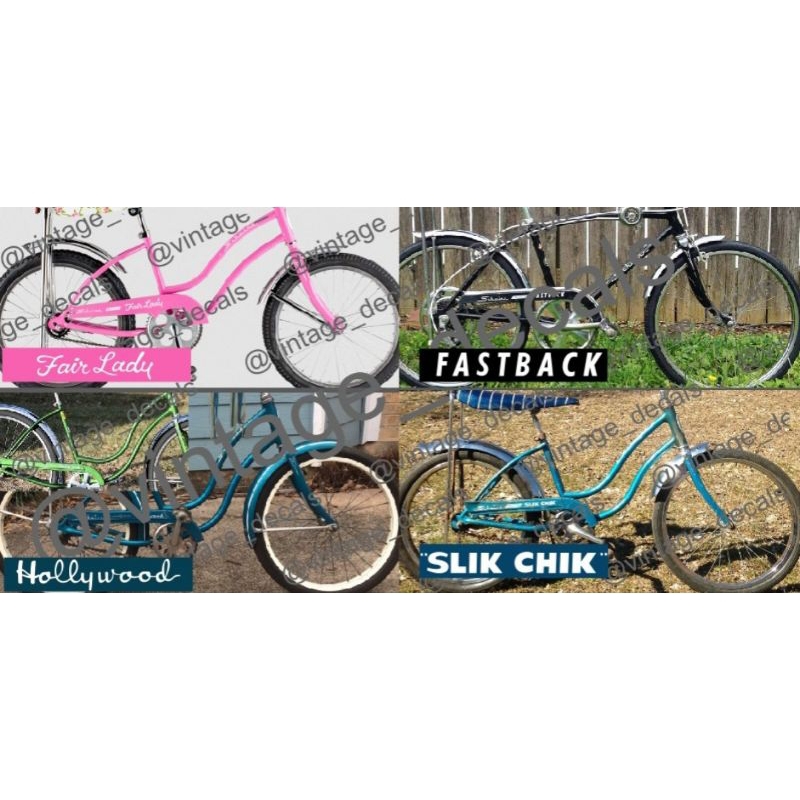 Jual sticker sepeda Schwinn mini stingray holywood fair lady slik chik ...