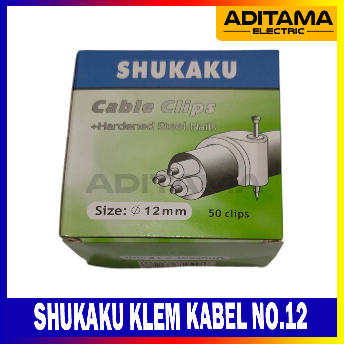 Jual SHUKAKU KLEM KABEL CABLE CLIPS KLIP KABEL 12mm | Shopee Indonesia