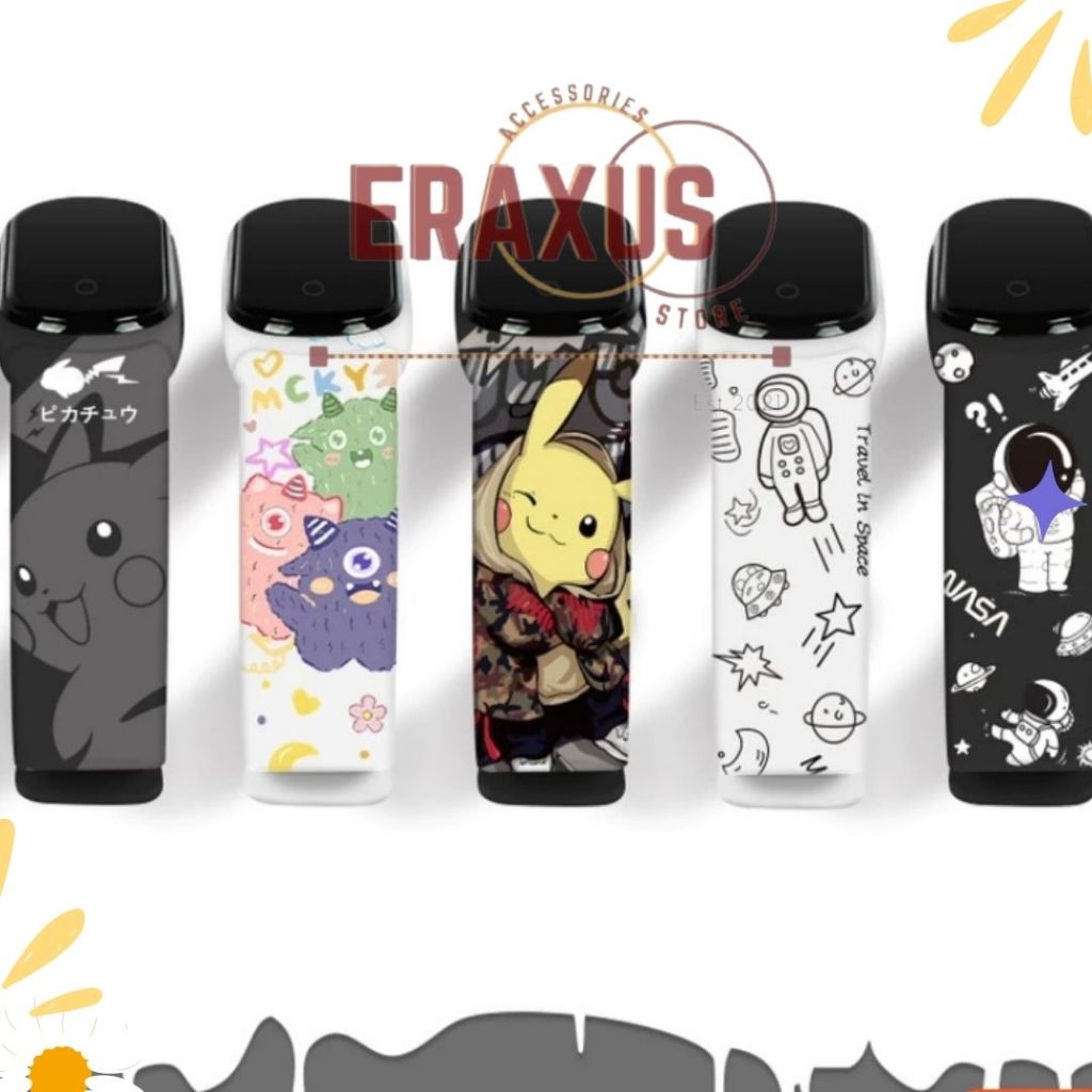 Jual [Eraxus] Strap Mi Band 3 4 Silicone Rubber Replacement Strap Mi Band 5 6 7 Cetak Kartun ...