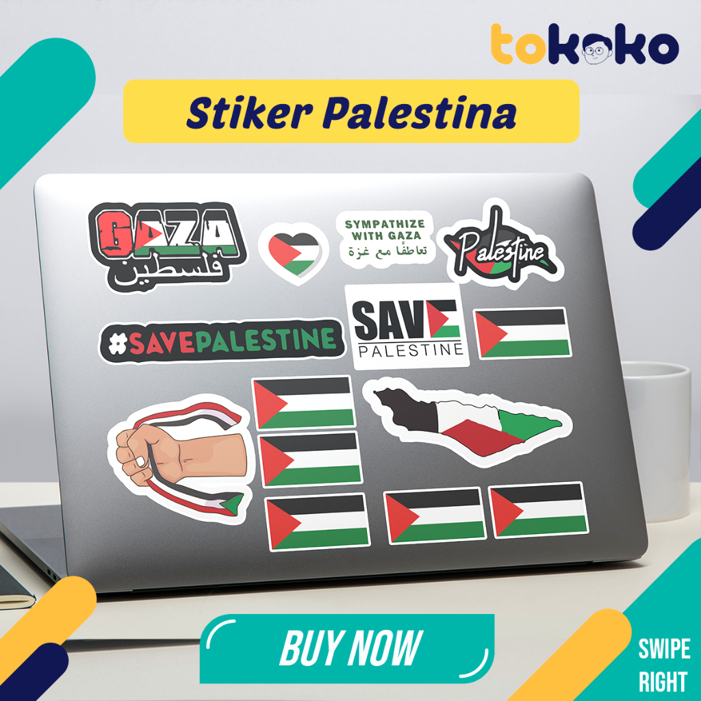 Jual Stiker pack Free Palestine isi 14 pcs Stiker Pipi Bendera ...