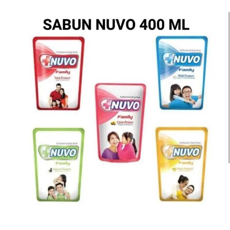 Jual NUVO FAMILY Sabun Mandi Cair Body Wash Pouch Refill 400mL | Shopee Indonesia