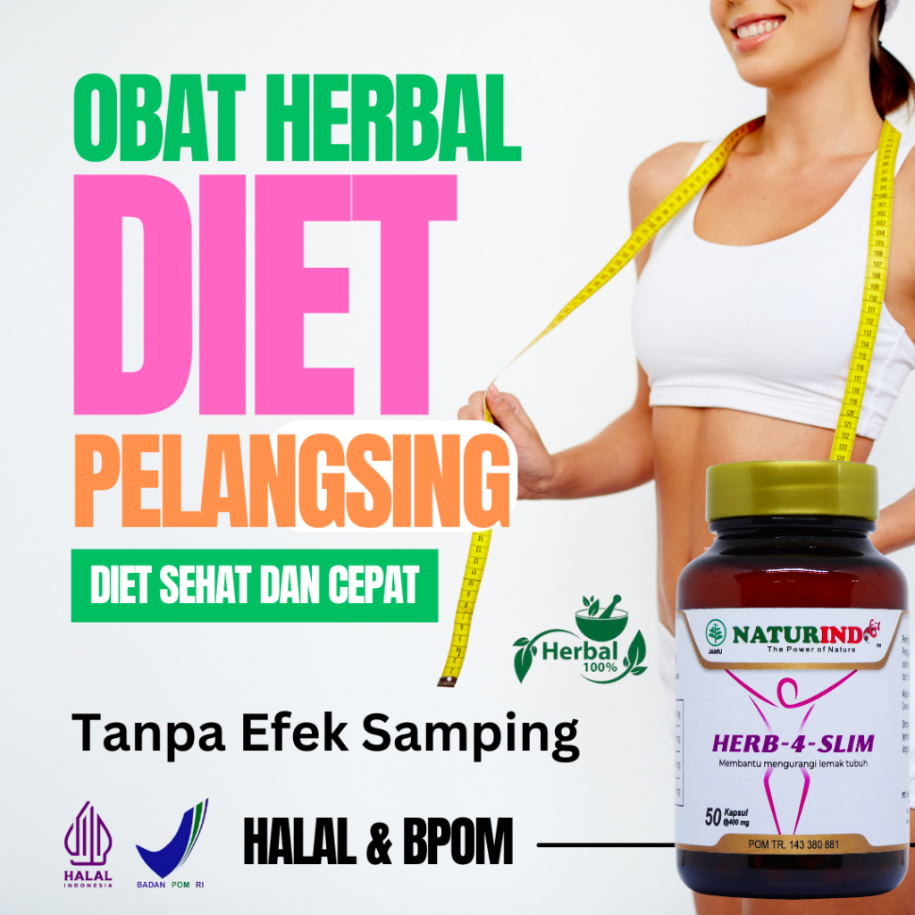 Jual Obat Diet Pelangsing Perut Buncit Herbal BPOM Ampuh Herbaslim ...