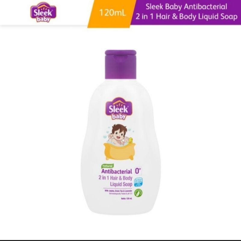Jual Sleek Baby Natural Antibacterial 2 in 1 Hair & Body Liquid Soap ...