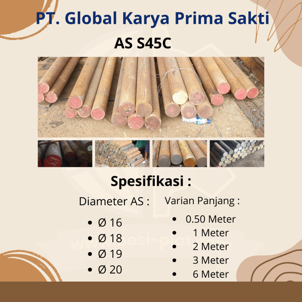 Jual Potongan AS S45C Diameter 18mm x 1 Meter | Shopee Indonesia