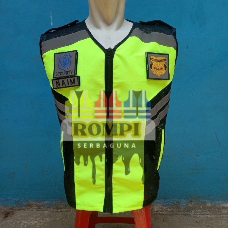 Jual Rompi Security | Rompi Satpam Full logo | Shopee Indonesia
