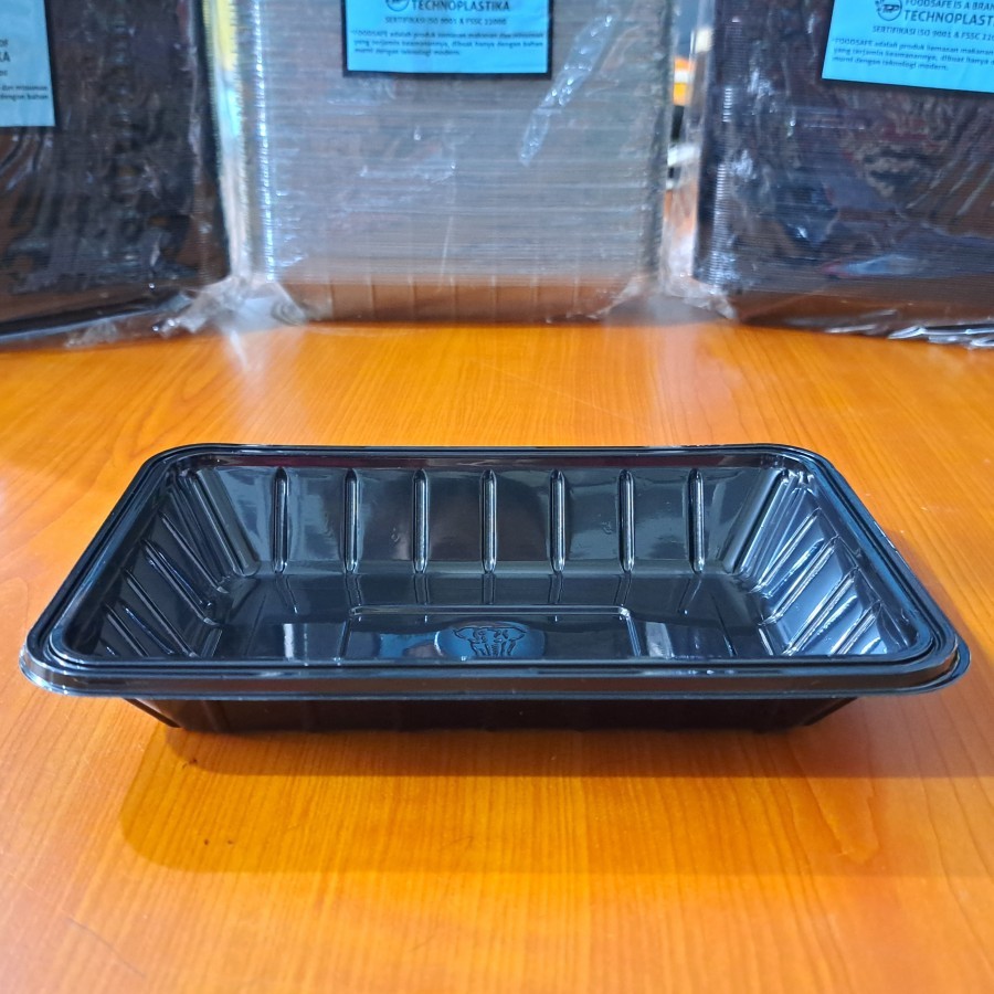 Jual Mika Tray 03 Hitam - Wadah Makanan Technoplastika - Isi 250 pcs ...